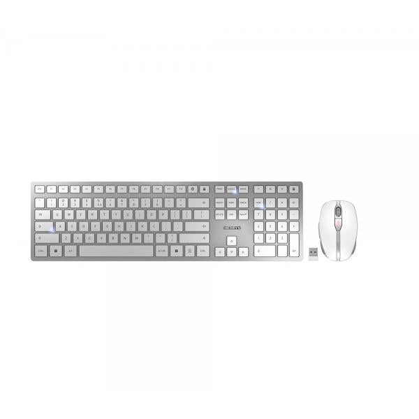 Cherry DW 9100 SLIM - Desktop set - Wireless - QWERTY - Silver/White ...